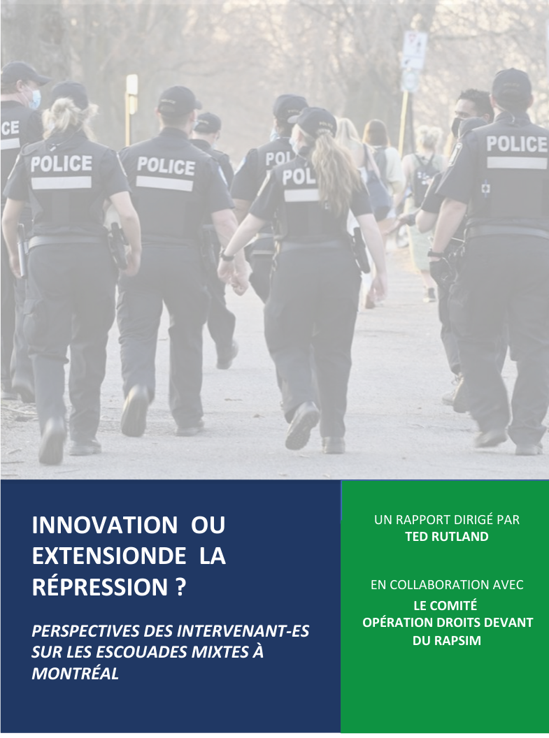 Rapport – Innovation ou extension de la répression : les perspectives ...